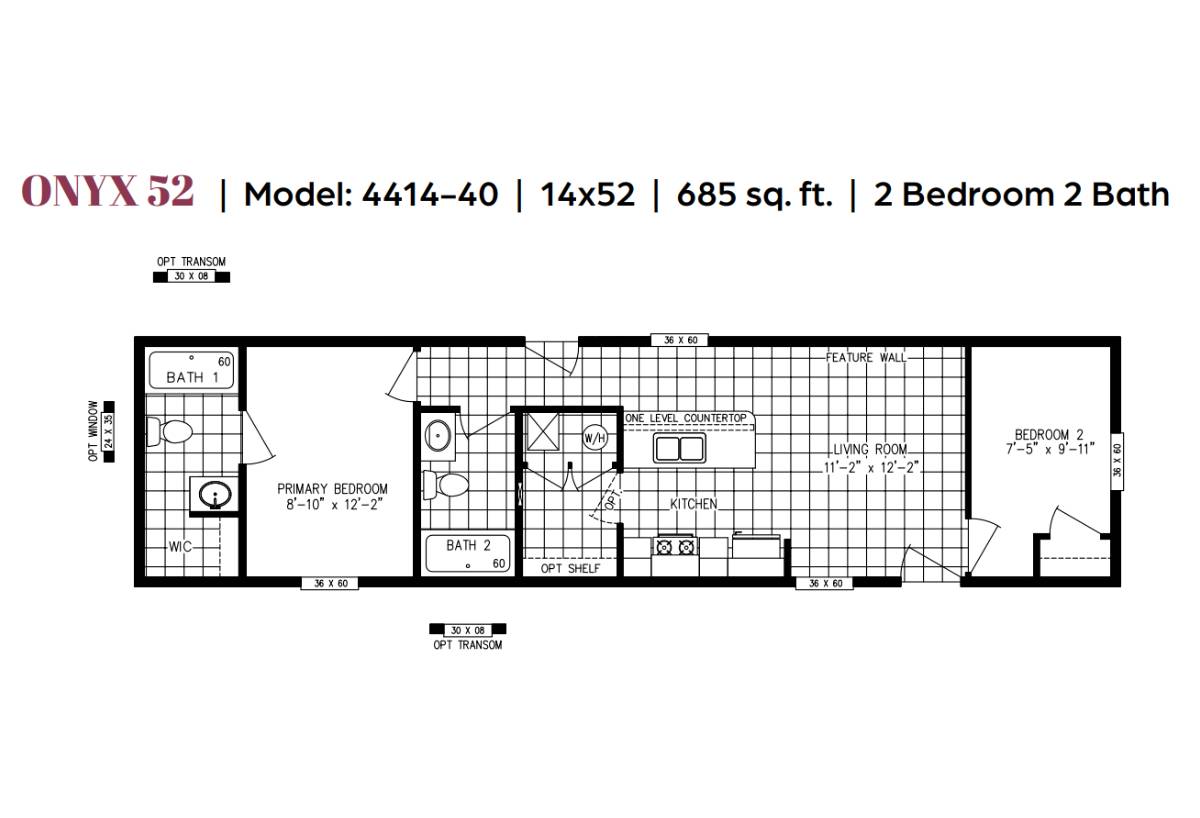 GEM Series Onyx 52 4414-40 by Clayton Lewistown - Showcase Homes